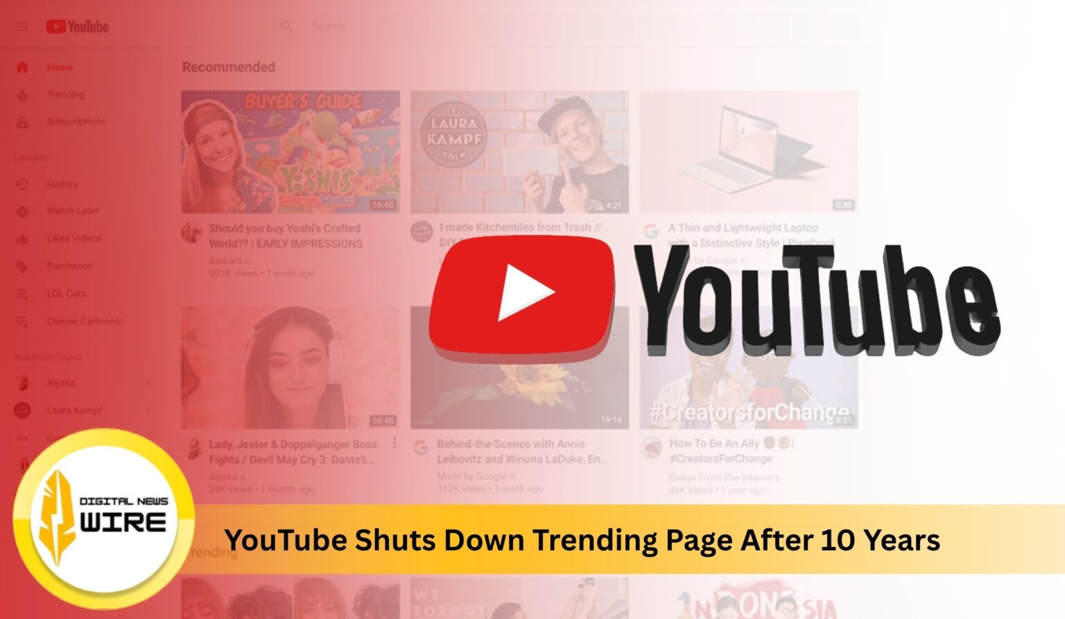 YouTube Shuts Down Trending Page After 10 Years - DIGITAL NEWS WIRE